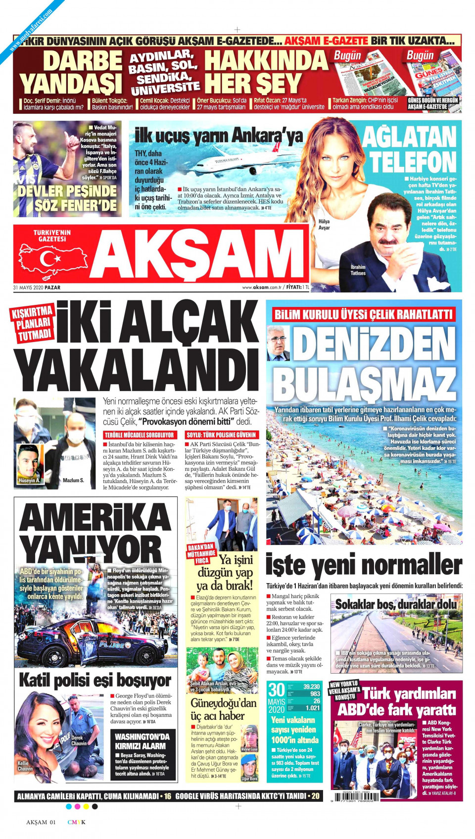 Akşam Gazetesi - 31 Mayıs 2020 Pazar